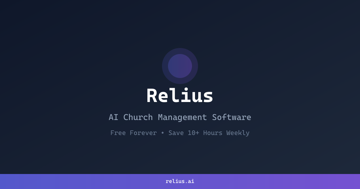 Free Church Management Software | Relius | Relius